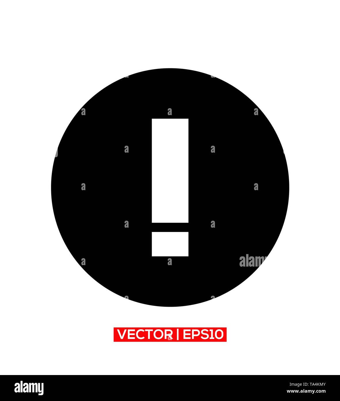 Exclamation Mark Icon Vector Illustration. Editable stroke and color ...