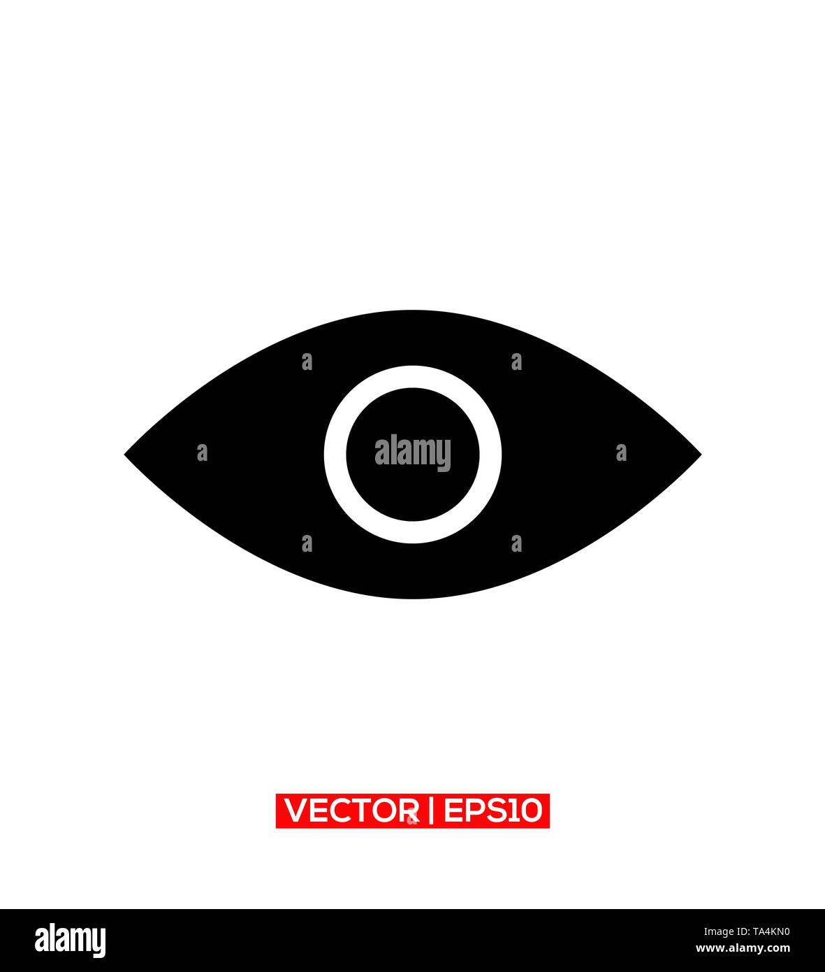 Eye Logo Icon Vector. Editable stroke and color Stock Photo - Alamy