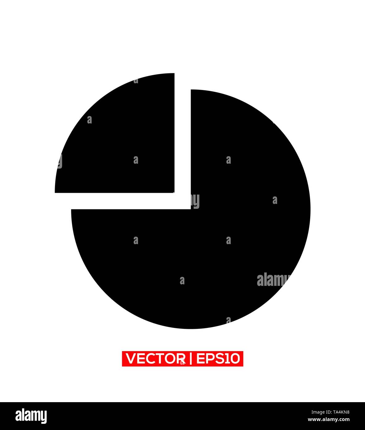 Pie Graph Icon Vector Illustration. Editable stroke and color Stock ...
