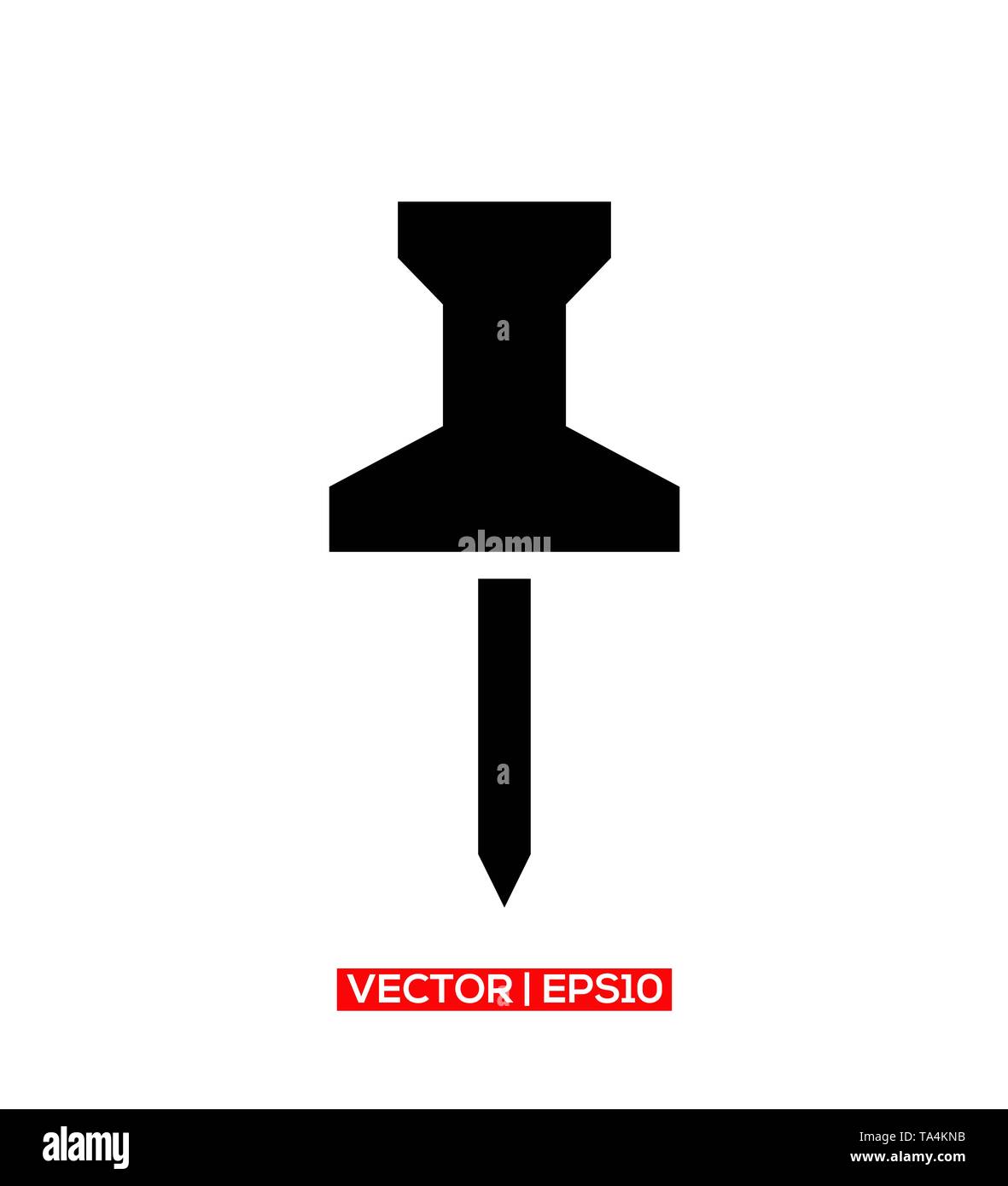 Pin Location Mark Sign Icon Vector Illustration. Editable stroke and ...