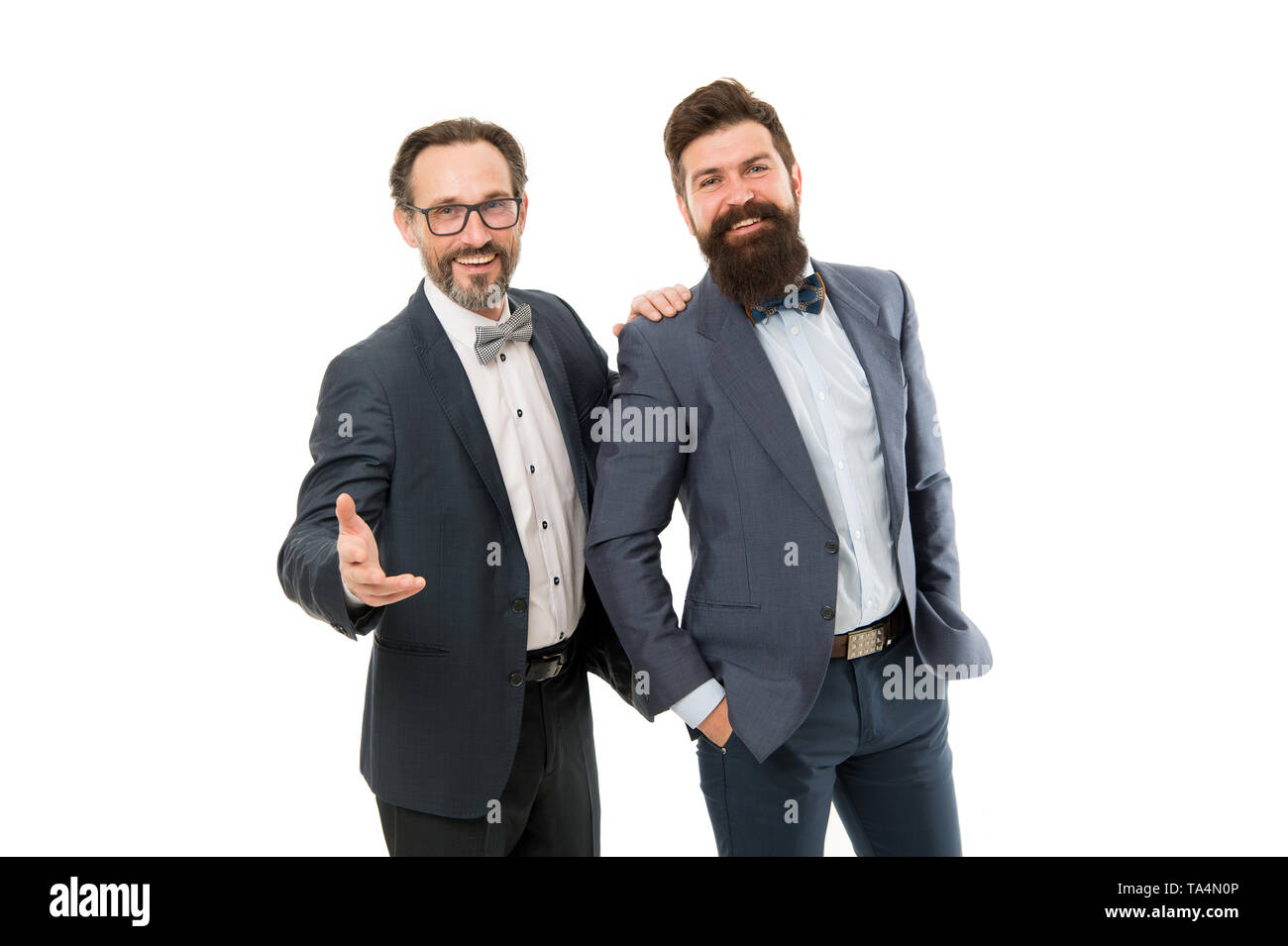 Two Men Negotiate Cut Out Stock Images & Pictures - Alamy