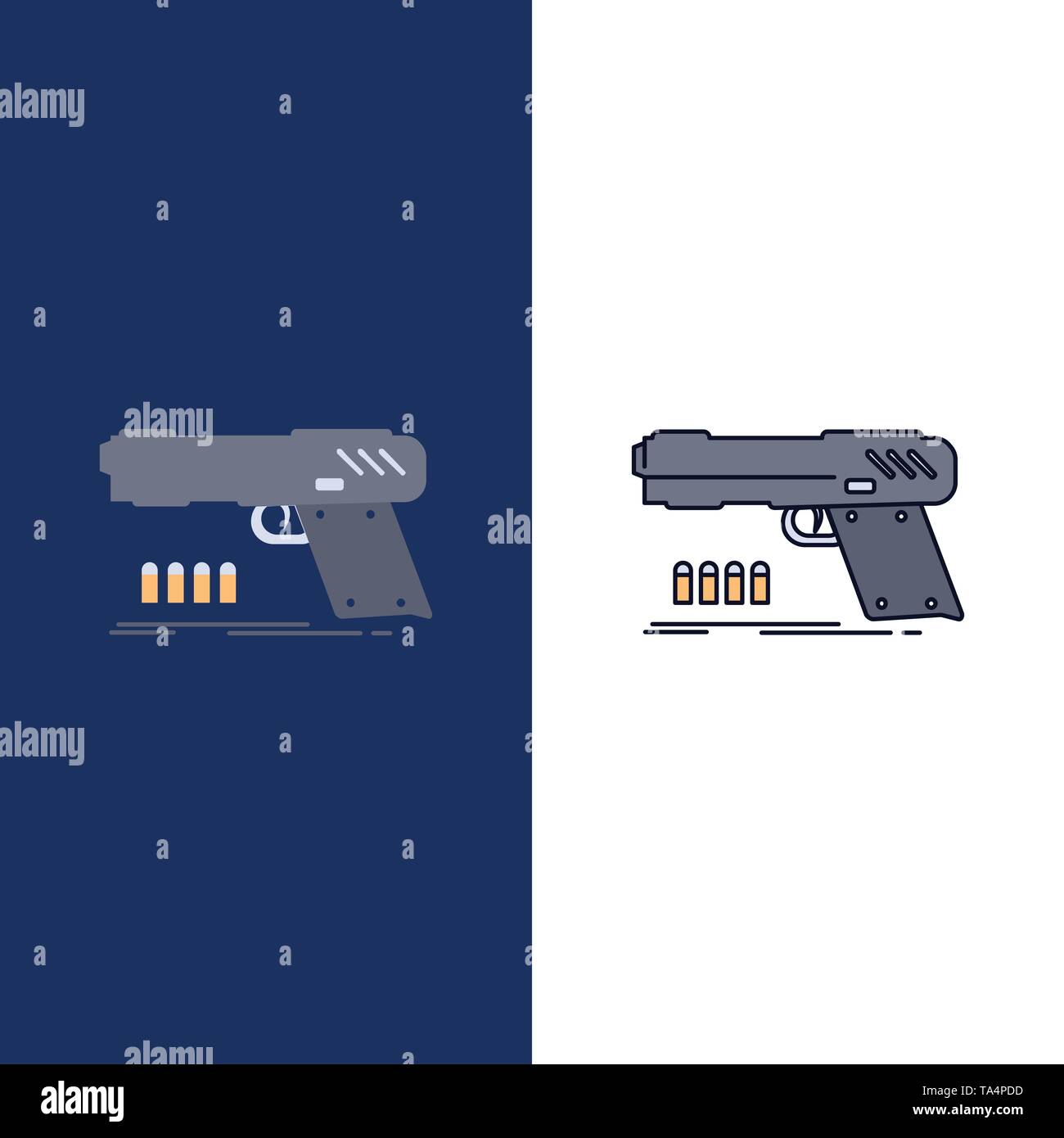 Aiming shooting firearm revolver Stock Vector Images - Alamy