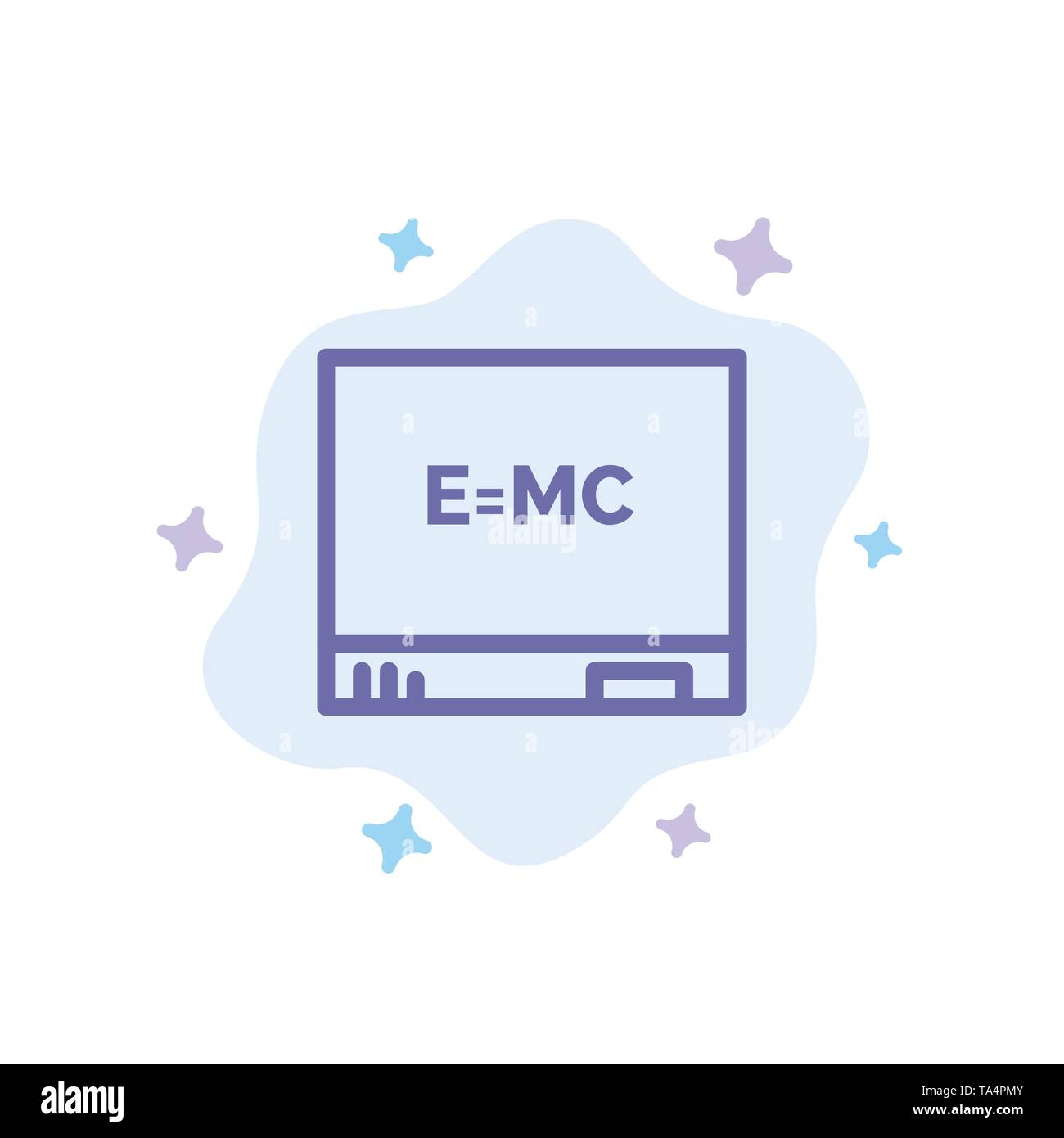 Board, Education, Formula Blue Icon on Abstract Cloud Background Stock ...