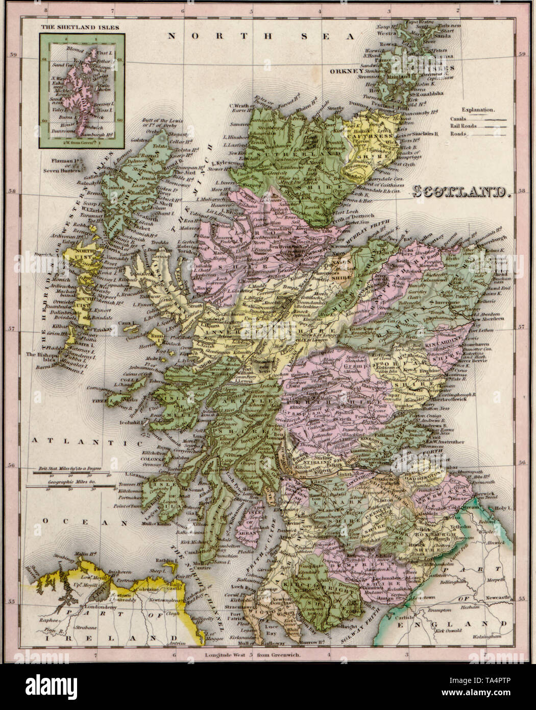 Scotland map hi-res stock photography and images - Alamy