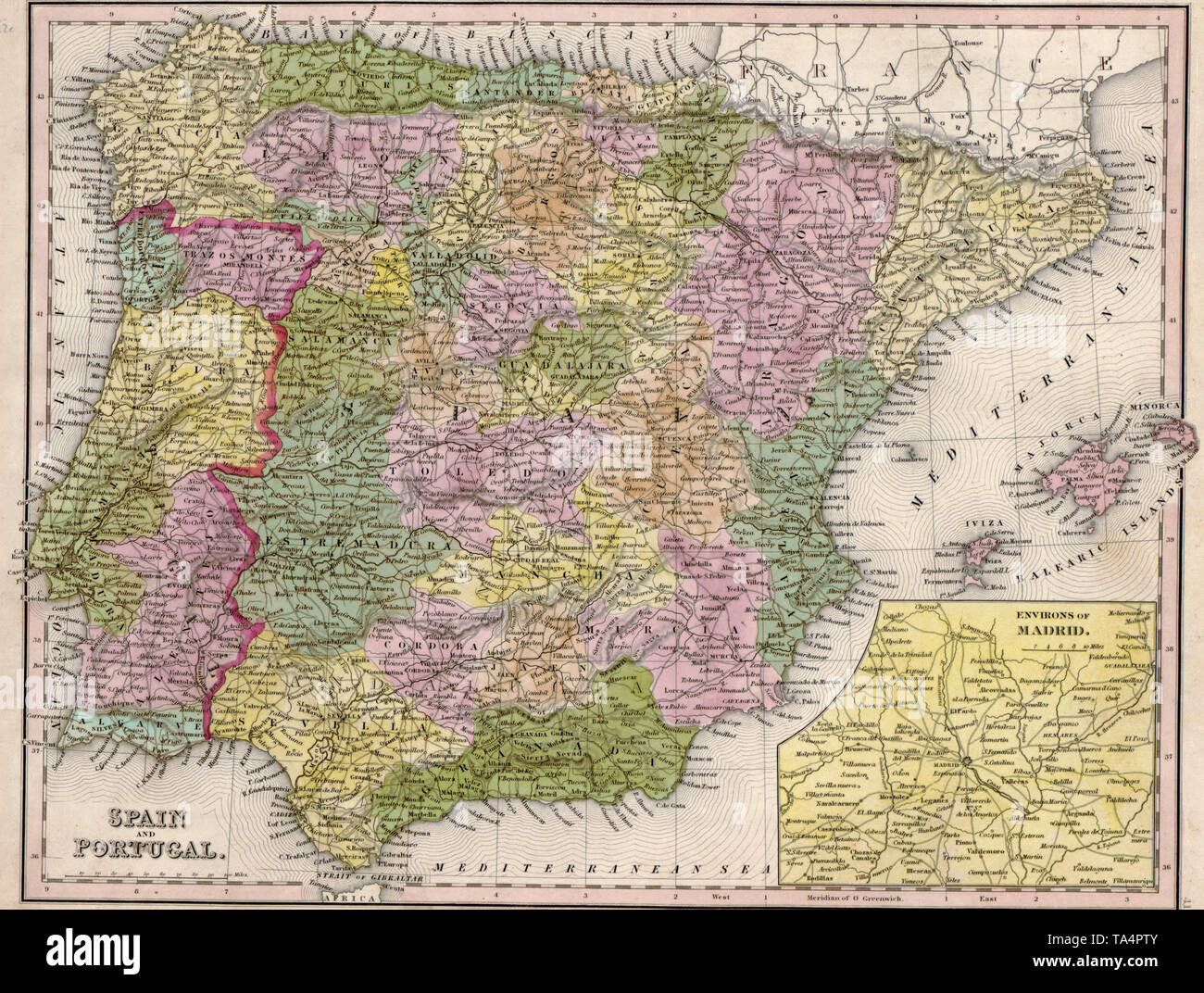 Map of spain hi-res stock photography and images - Alamy