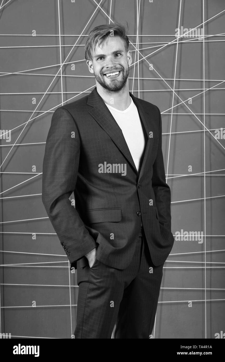 Guy unshaved office manager. Manager dress code. Man well groomed ...