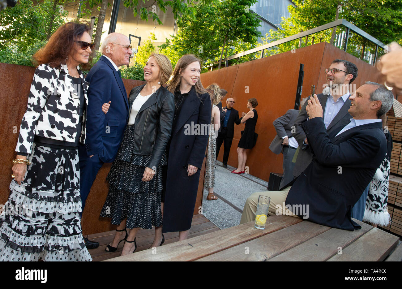 New York, NY - May 21, 2019: Diane Von Furstenberg, Barry Diller, Katie ...