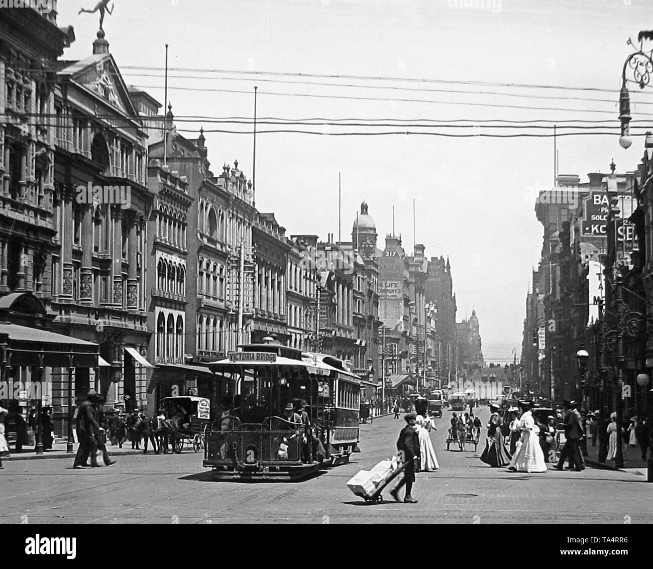 Collins street melbourne Black and White Stock Photos & Images - Alamy