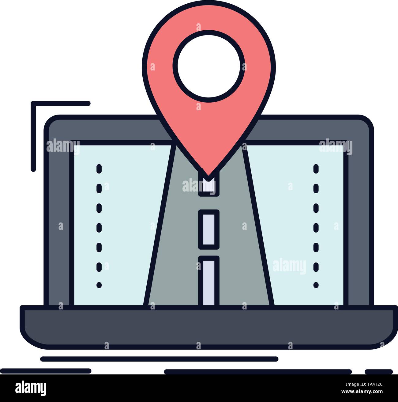 Car gps navigation display Stock Vector Images - Alamy