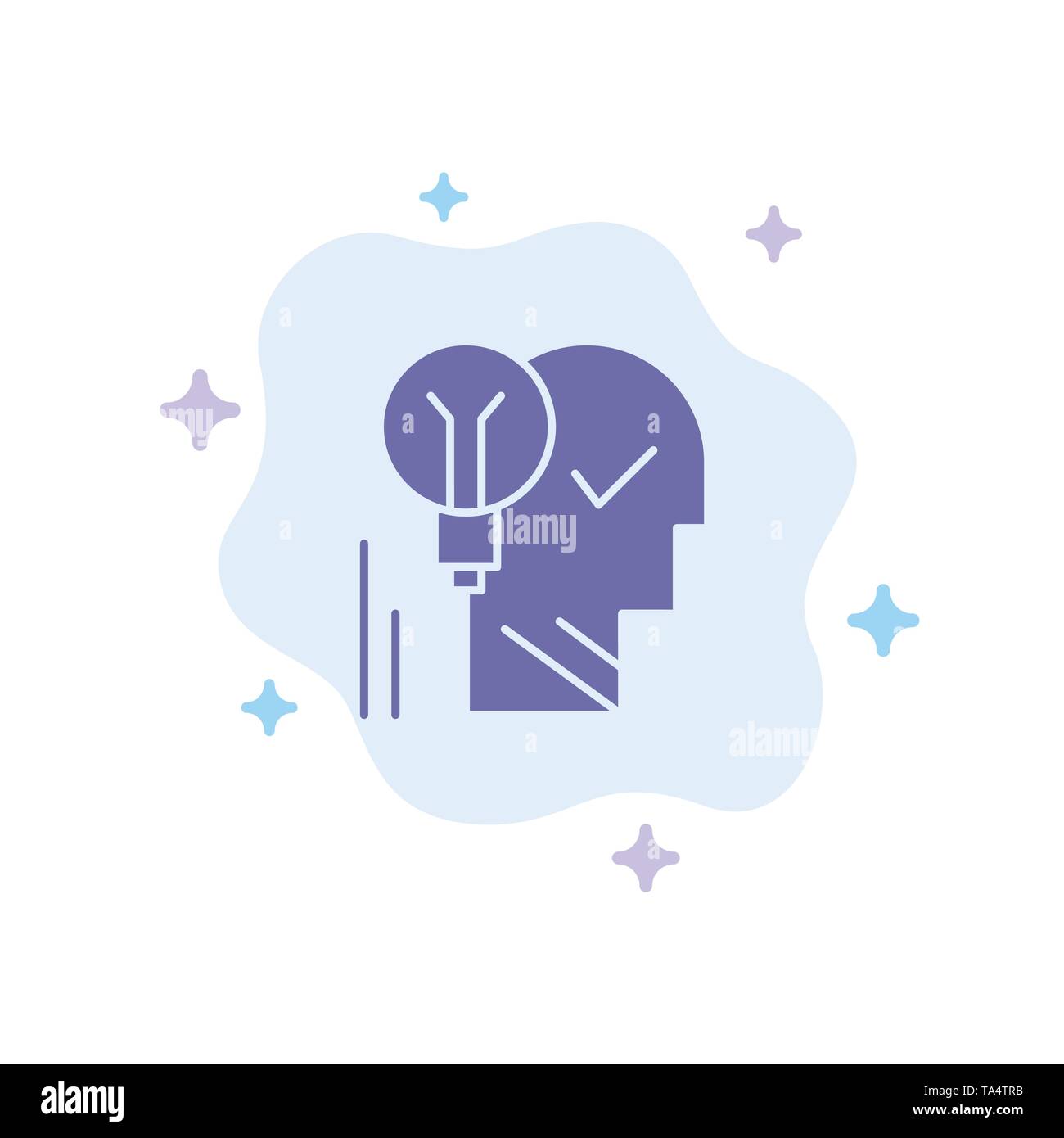 Abstract Vector Man Brain Bulb Background For Print Or Web Cut Out ...