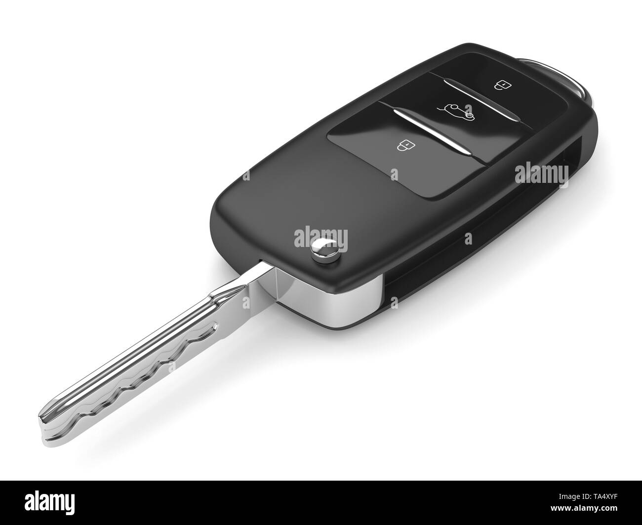 3d render of car key isolated over white background Stock Photo - Alamy
