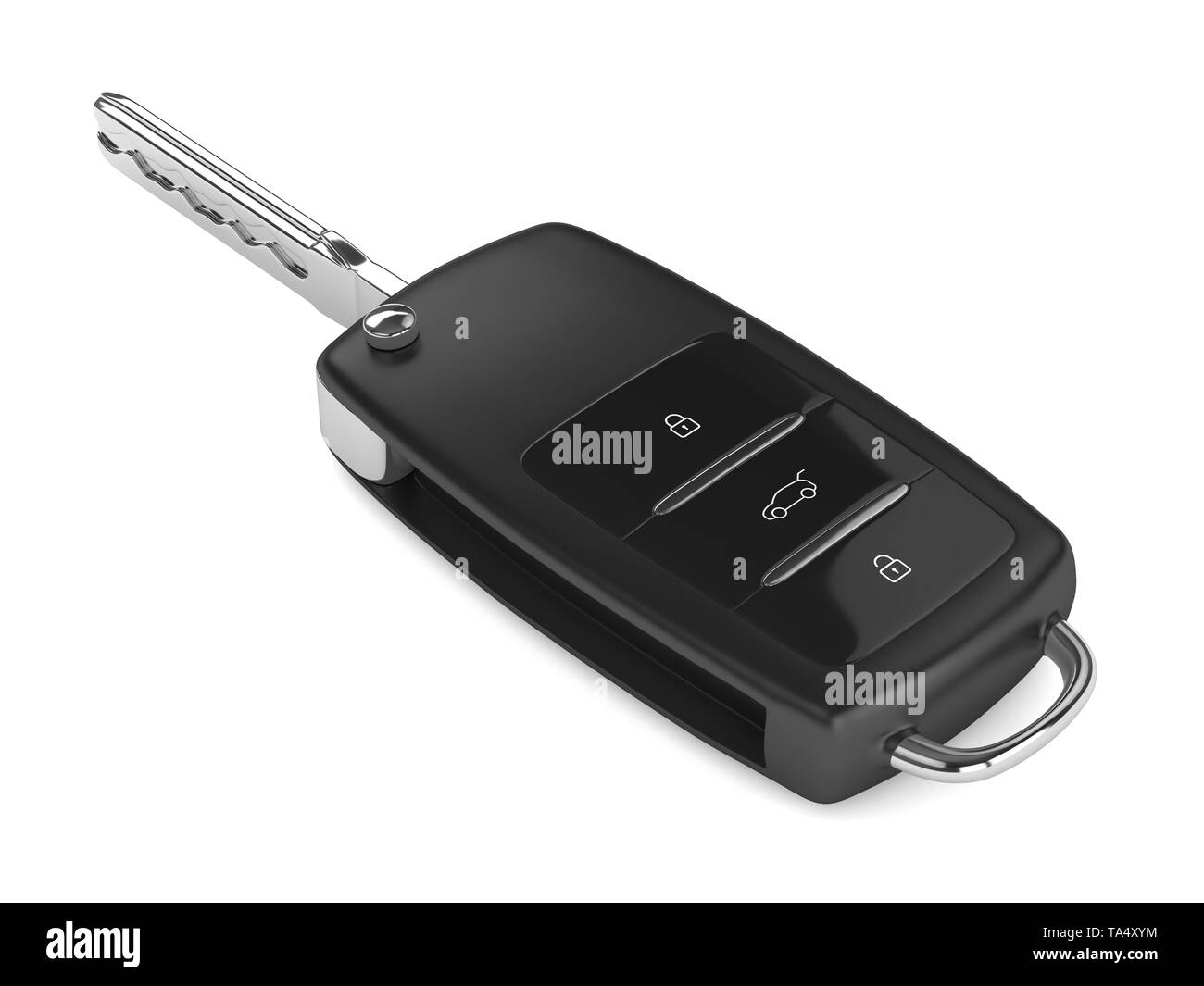 3d render of car key isolated over white background Stock Photo - Alamy