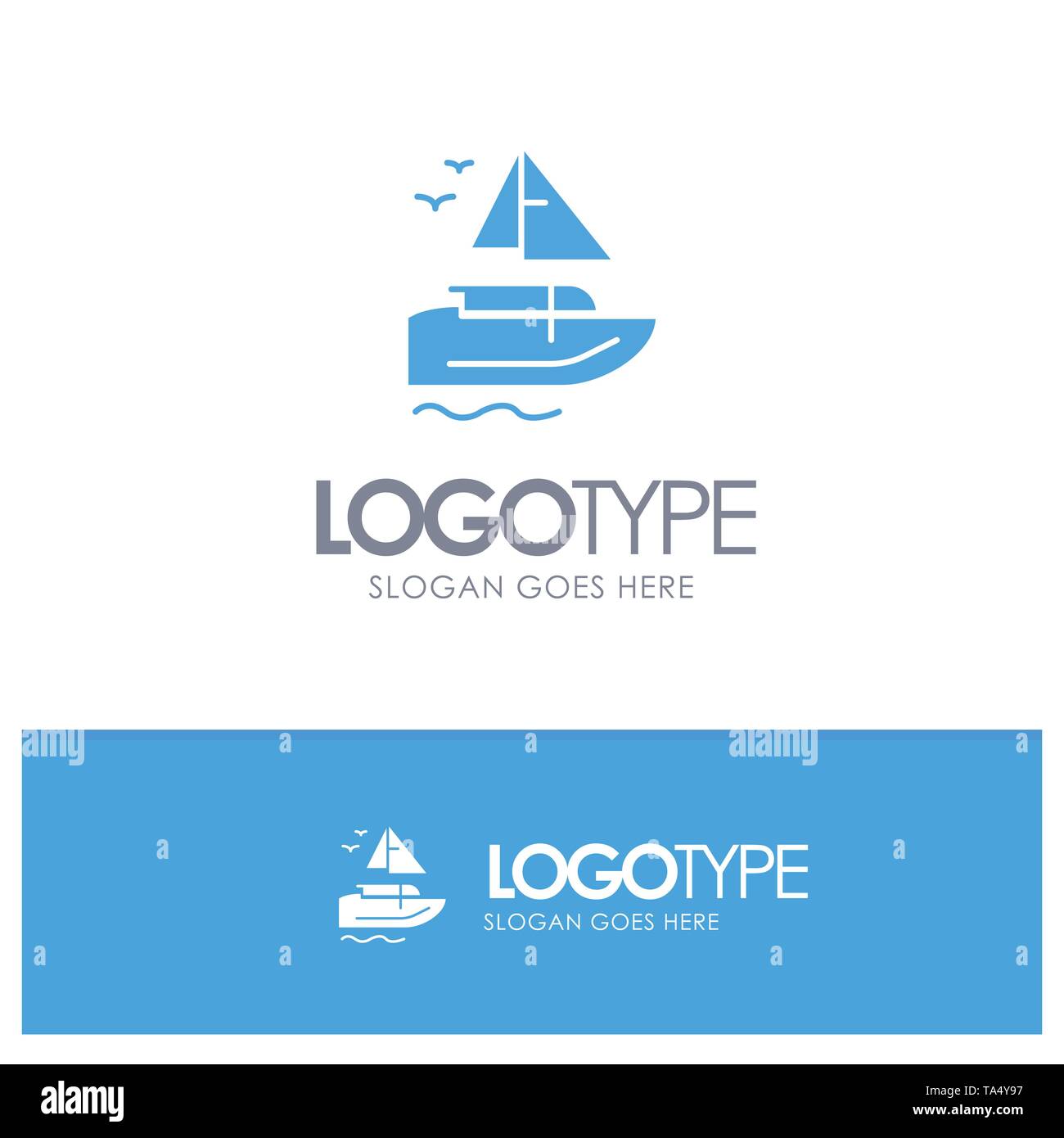 Cargo boat sailing Stock Vector Images - Alamy