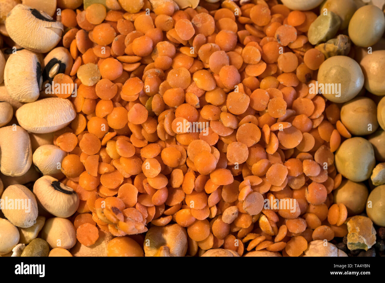 Mixed dry peas and seeds background Stock Photo - Alamy