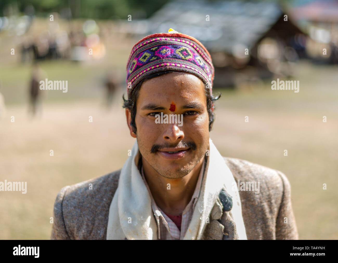 Kullu, Himachal Pradesh, India - February 13, 2018 : An unidentified ...
