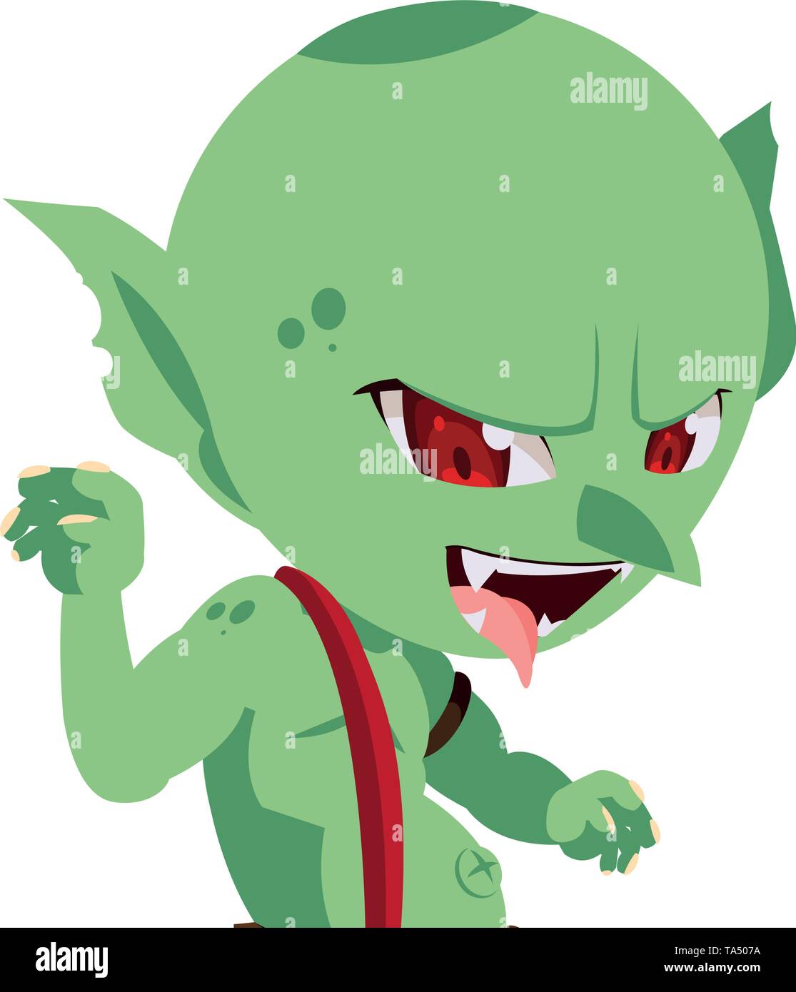 ugly troll magic character vector illustration design Stock Vector ...