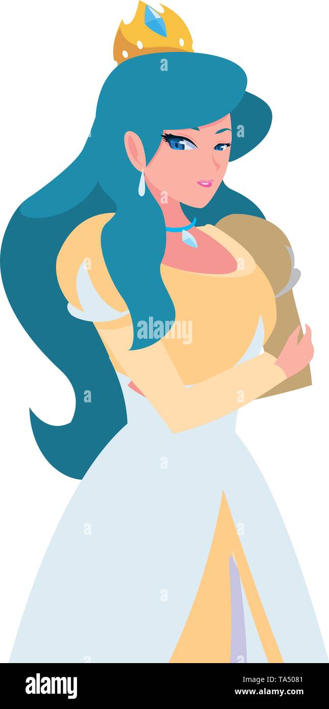 beautiful princess of tales character vector illustration design Stock ...