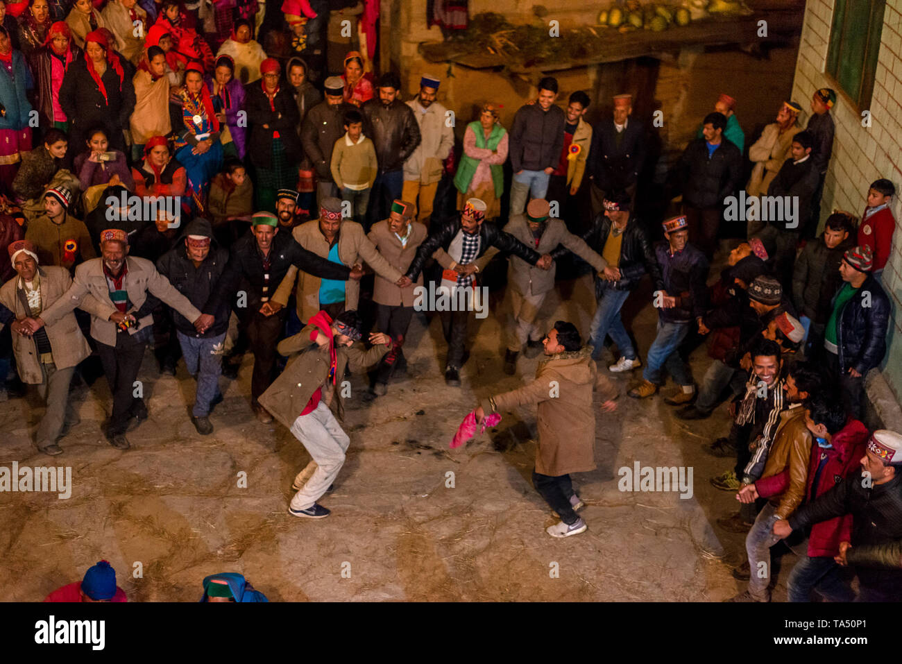 Kullu, Himachal Pradesh, India - December 07, 2018 : Local Dance nati ...
