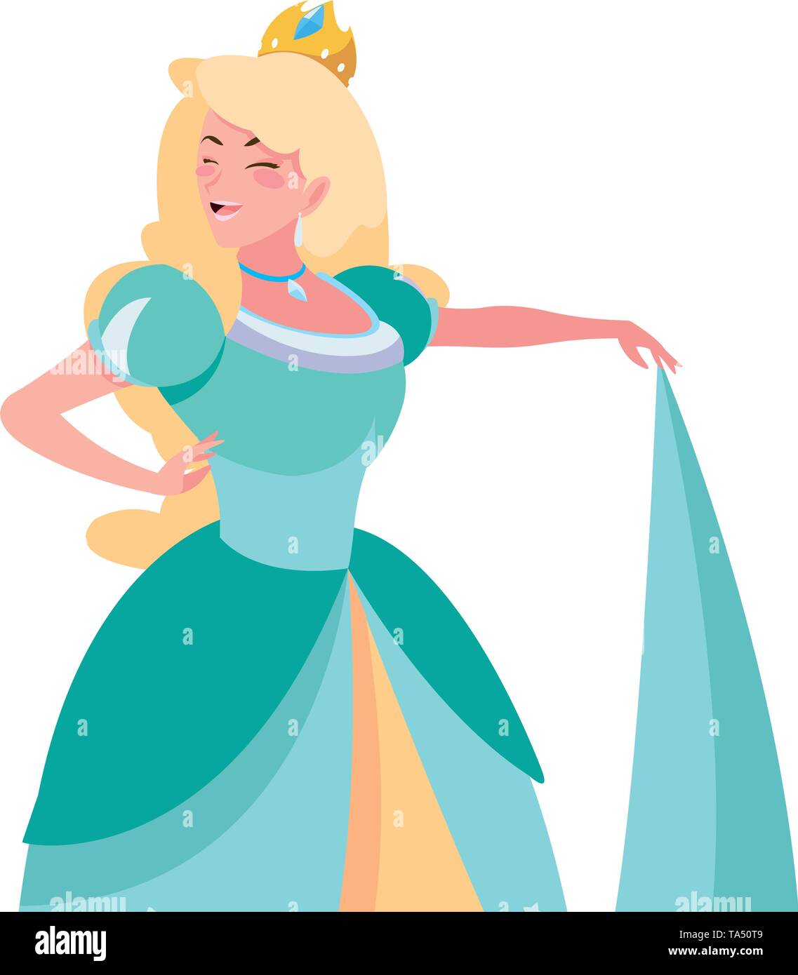 beautiful princess of tales character vector illustration design Stock ...