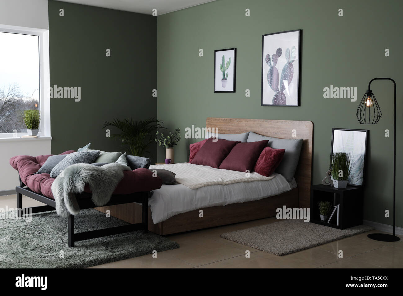 Beautiful interior of modern comfortable room Stock Photo - Alamy