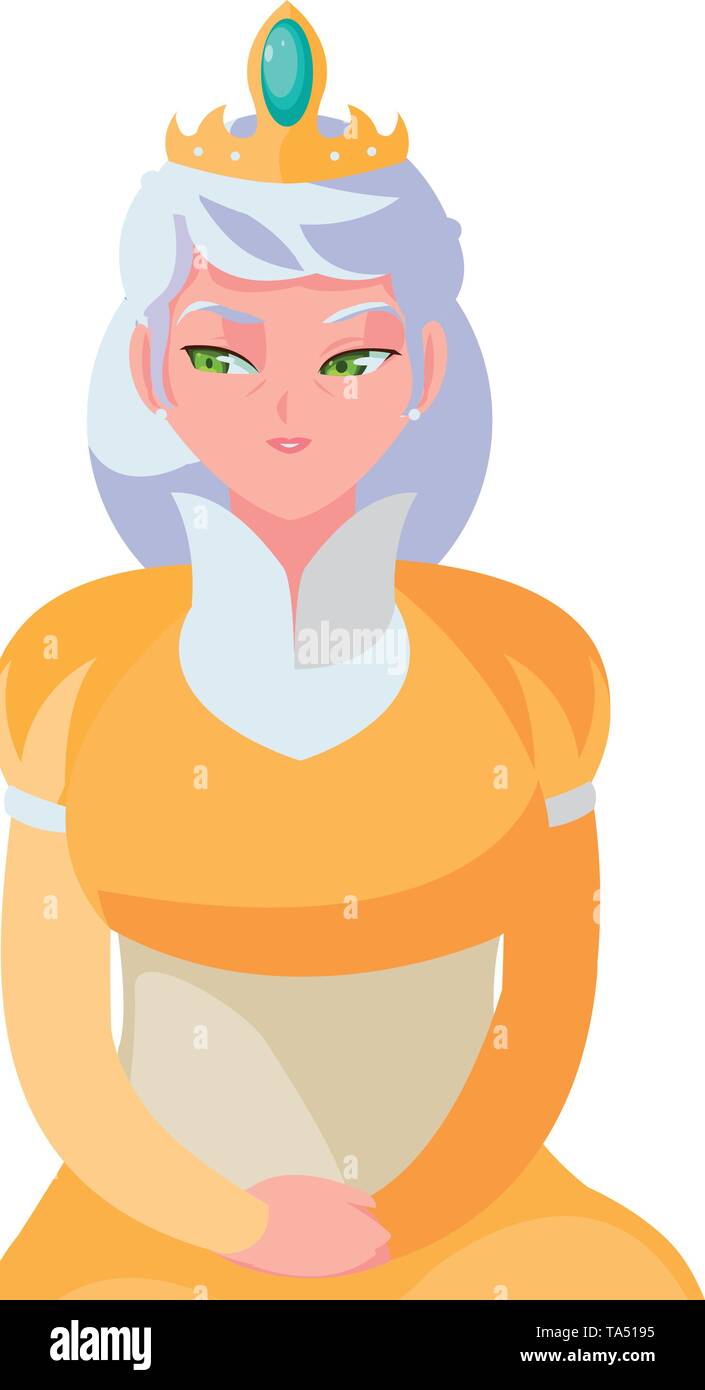 beautiful queen avatar character vector illustration design Stock ...