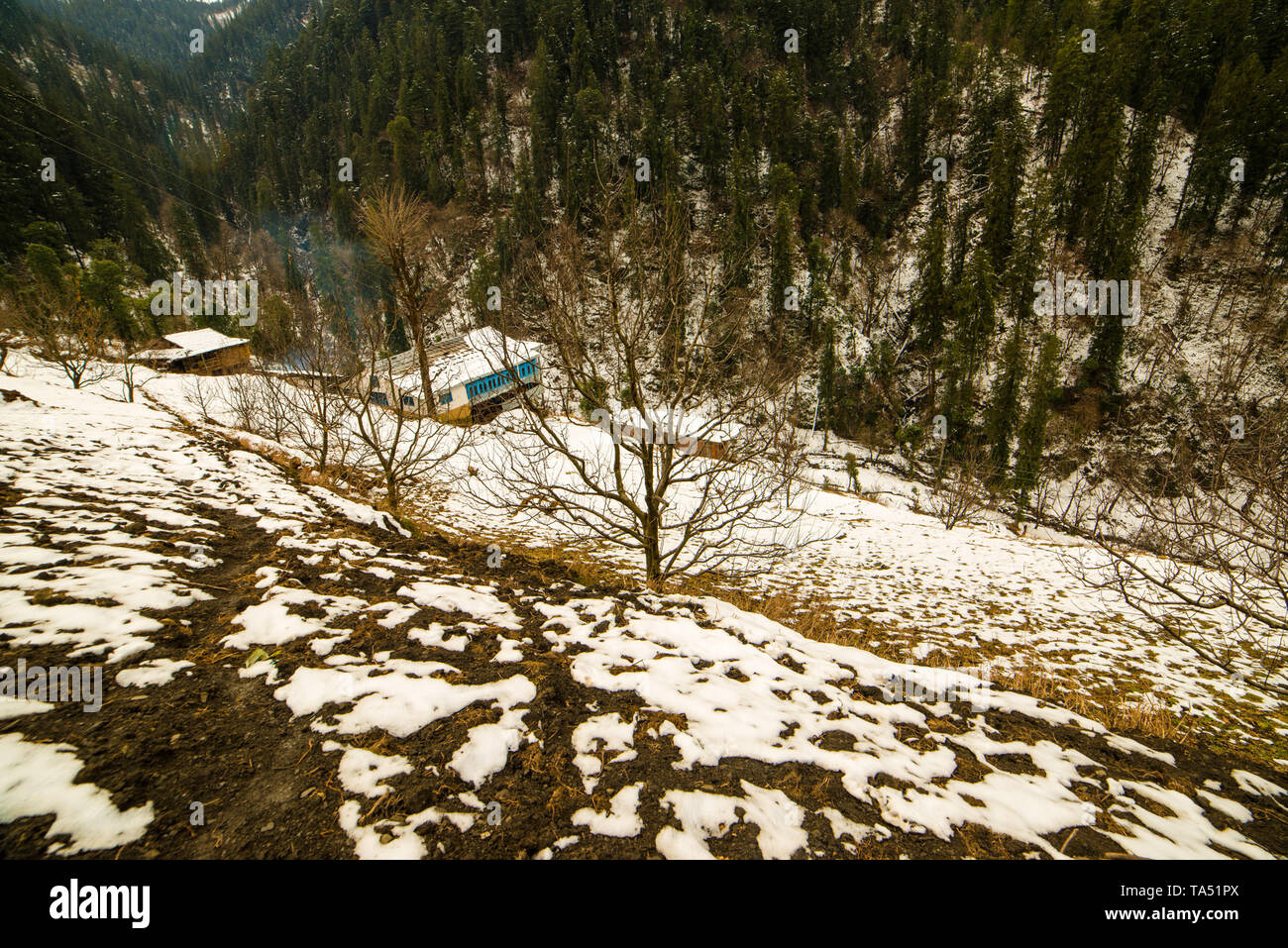 Photo of snow landscape winter in himalayas Stock Photo - Alamy