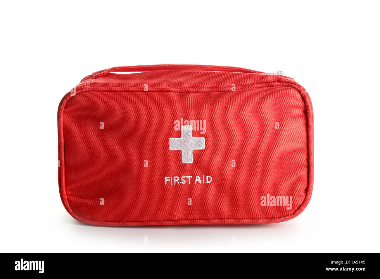 First aid kit on white background Stock Photo - Alamy