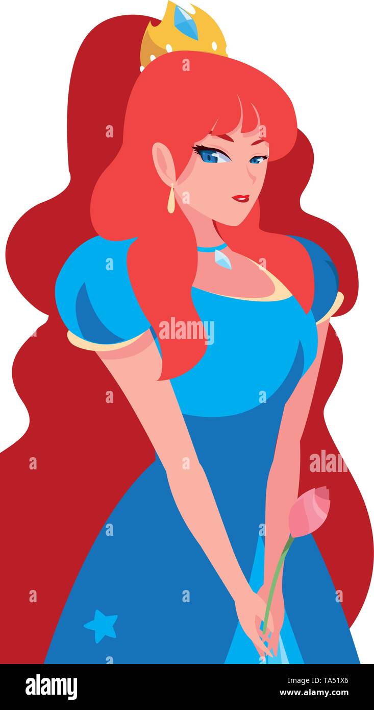beautiful princess of tales character vector illustration design Stock ...