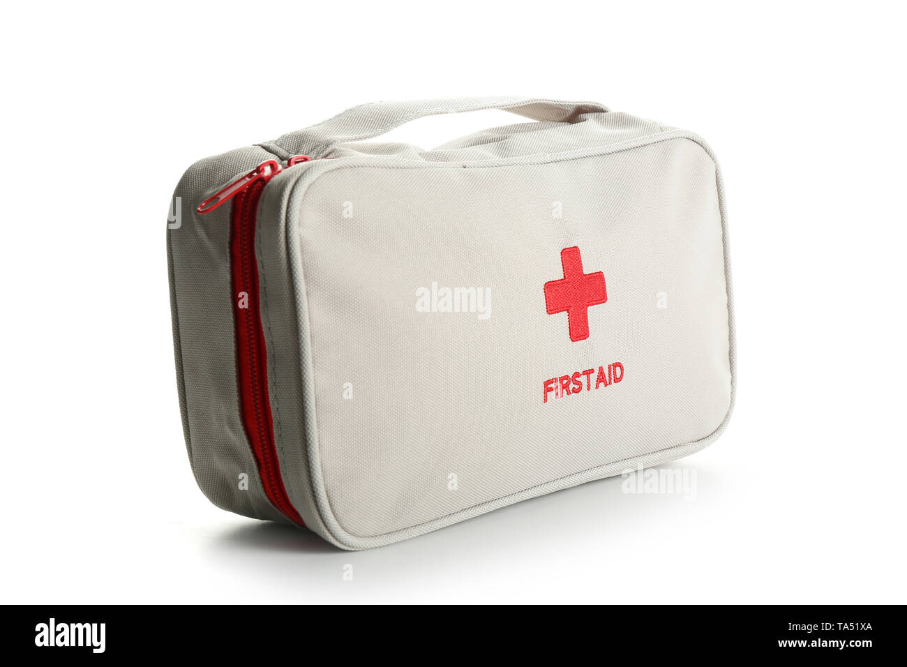 First aid kit on white background Stock Photo - Alamy