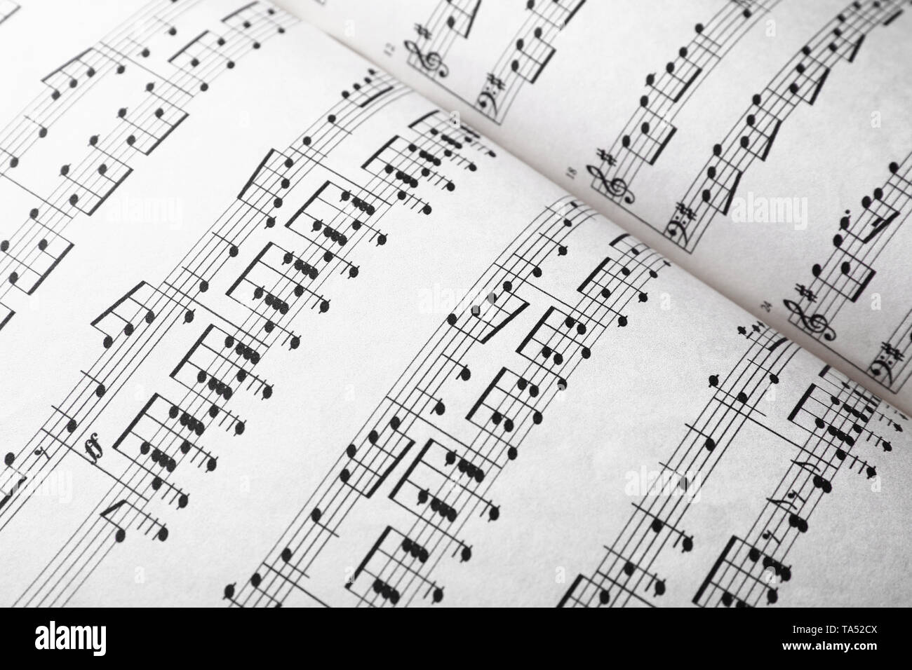 Music sheets, closeup Stock Photo - Alamy