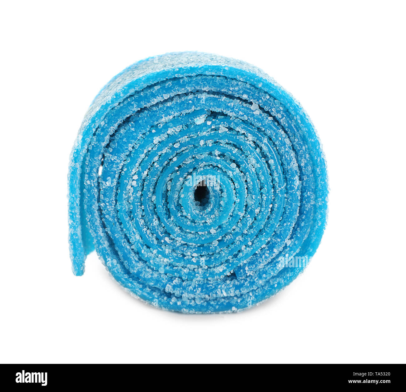 Sweet candy roll on white background Stock Photo - Alamy