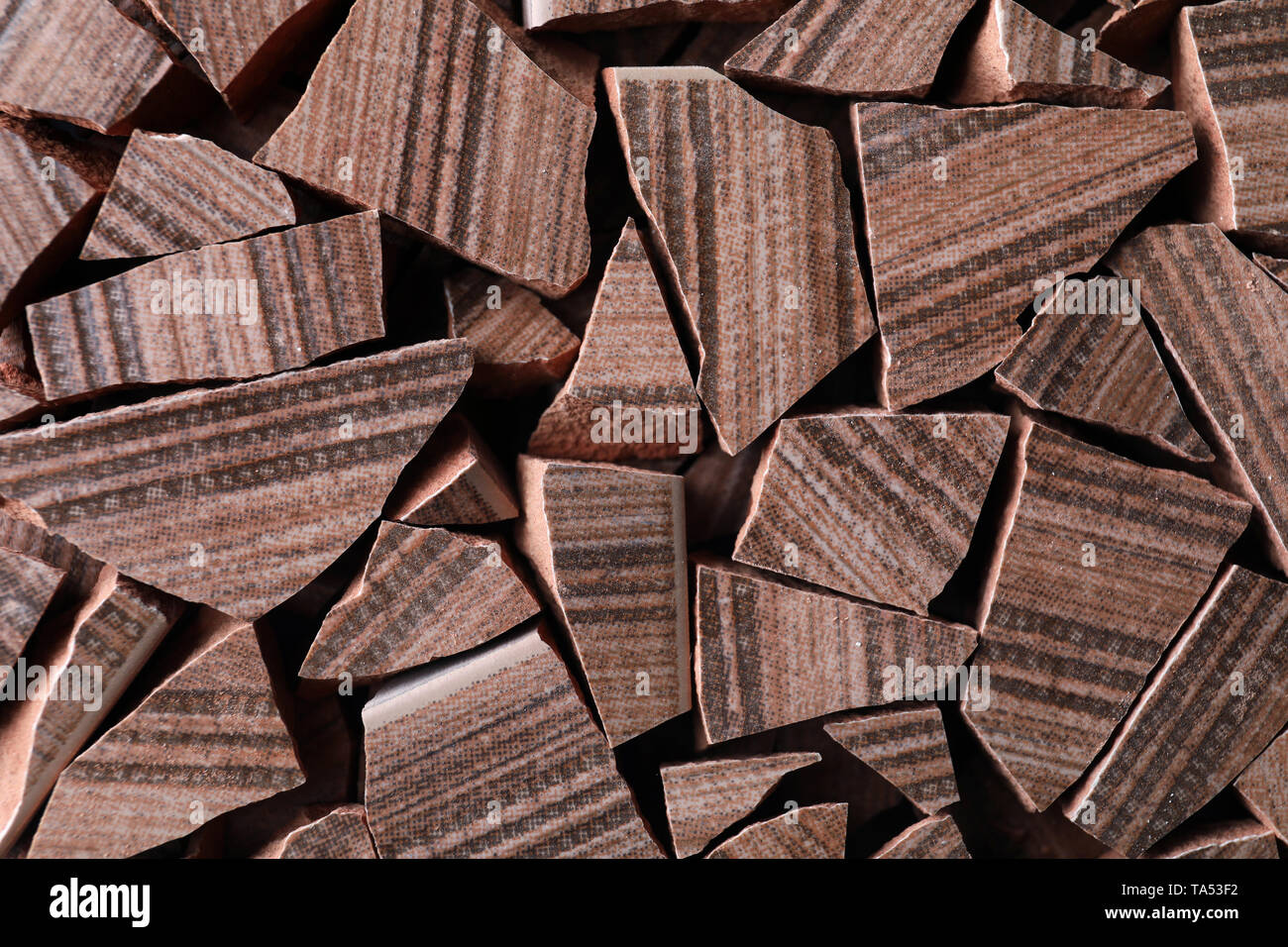 Pieces of broken tiles Stock Photo - Alamy