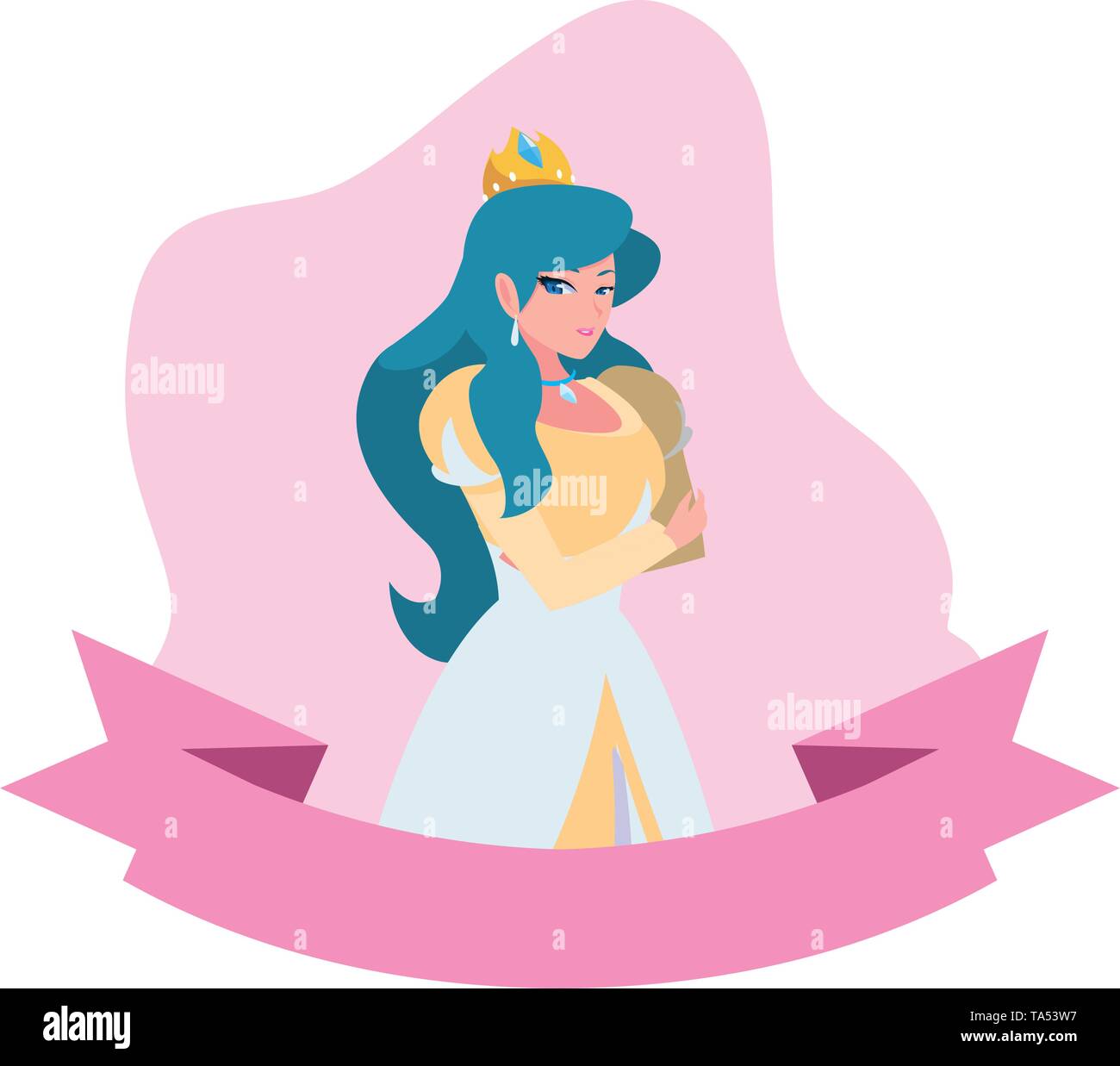 beautiful princess of tales character vector illustration design Stock ...