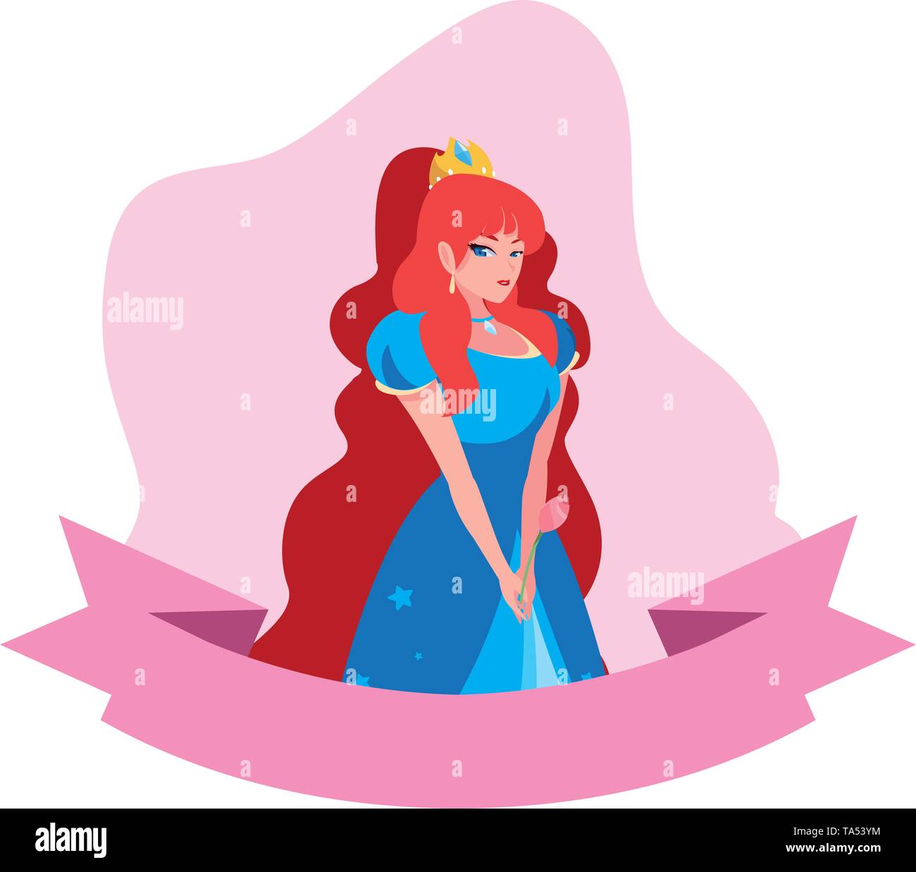 beautiful princess of tales character vector illustration design Stock ...