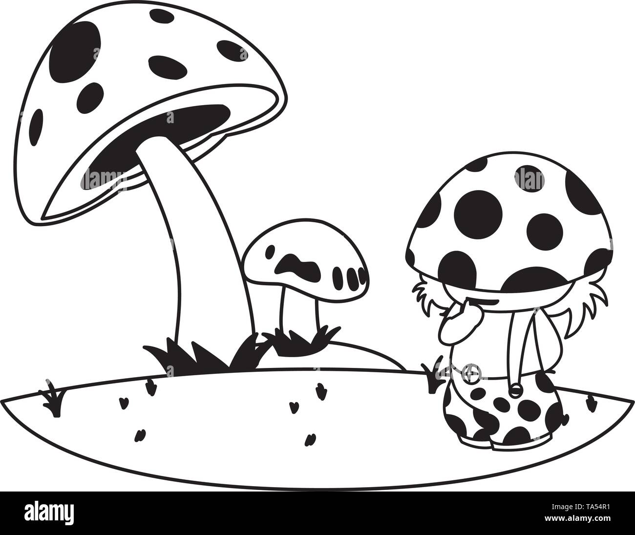 fungu elf in garden magic character vector illustration design Stock ...
