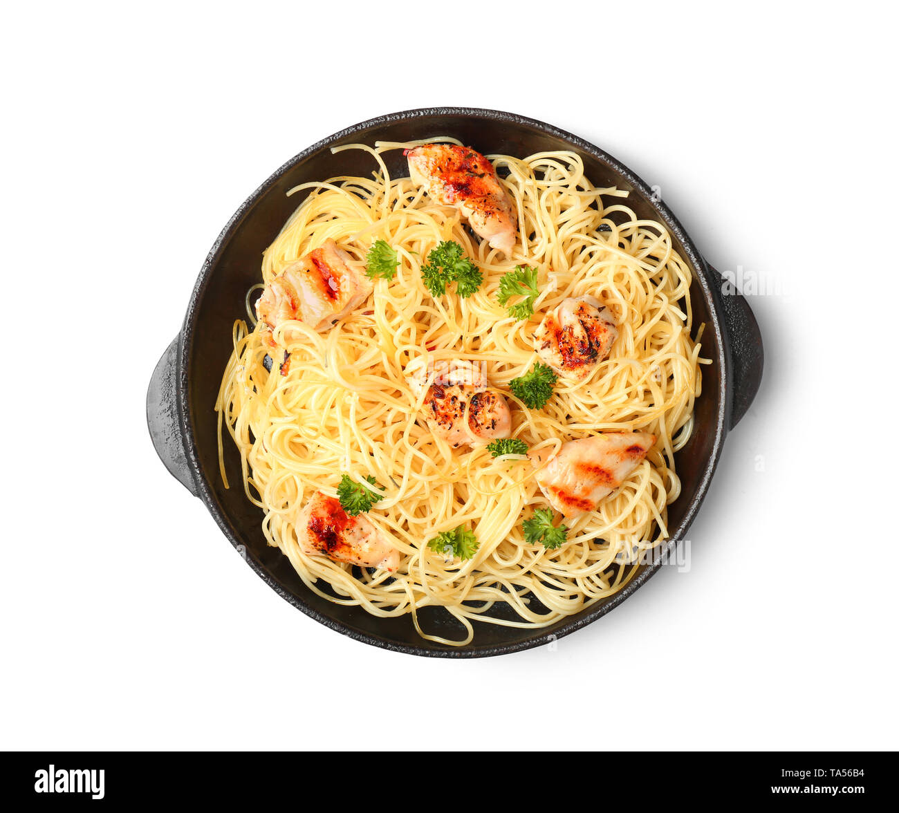 Italian spaghetti chicken on Cut Out Stock Images & Pictures - Alamy
