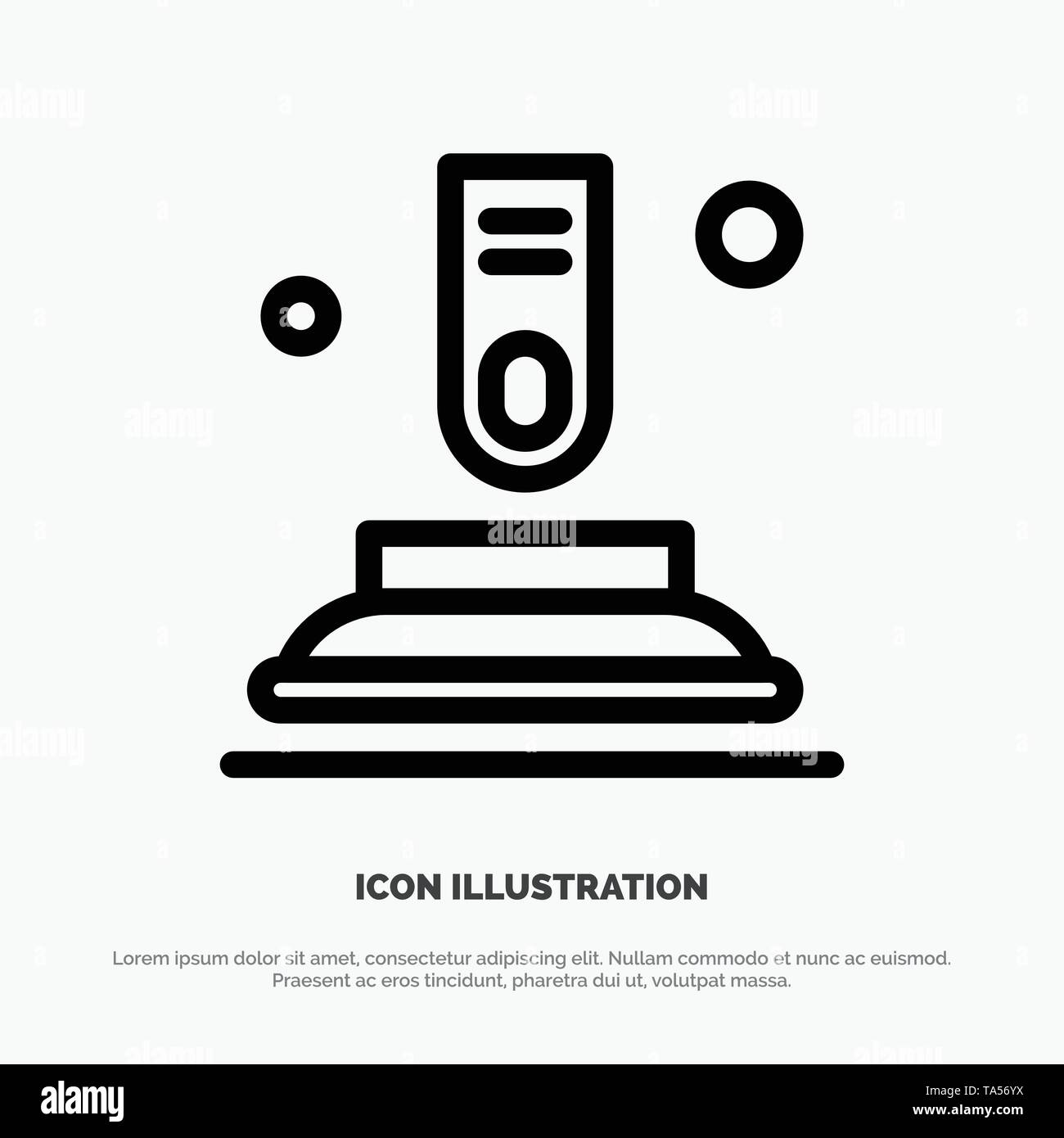 Businessman pressing touch screen button Stock Vector Images - Alamy