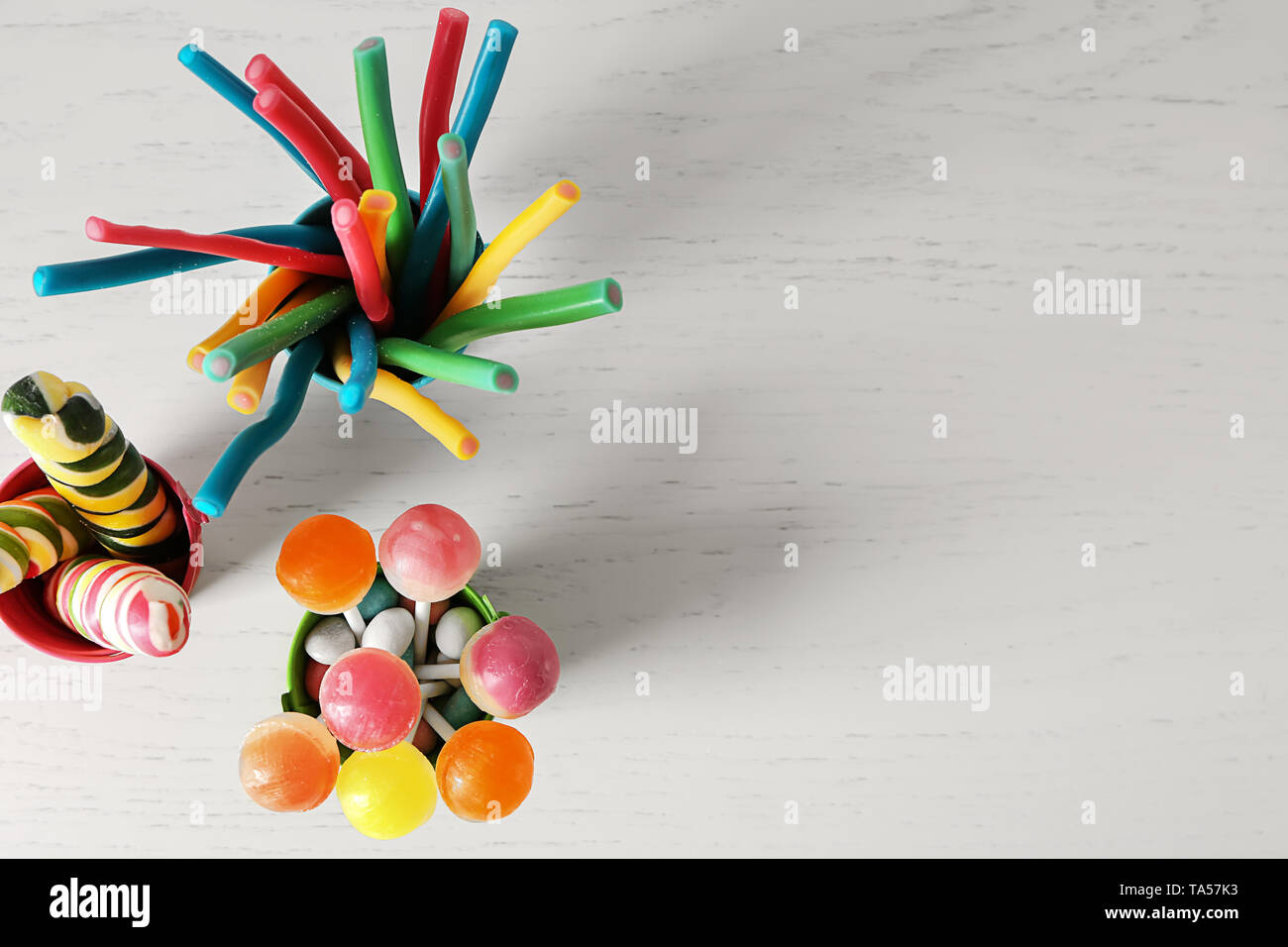 Cups different tasty candies hi-res stock photography and images - Alamy