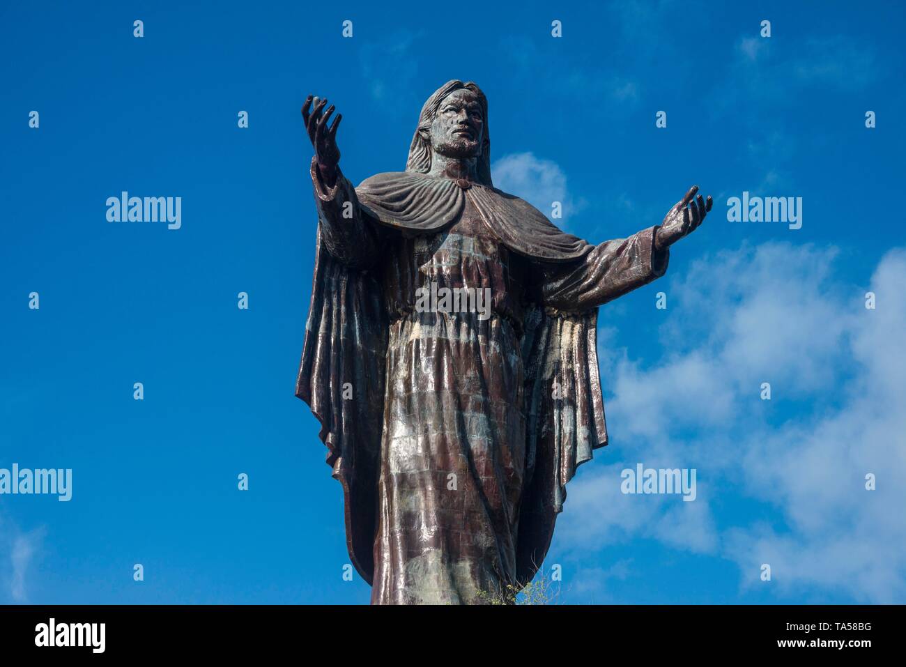 Statue Cristo Rei, blue sky, Dili, East Timor Stock Photo - Alamy
