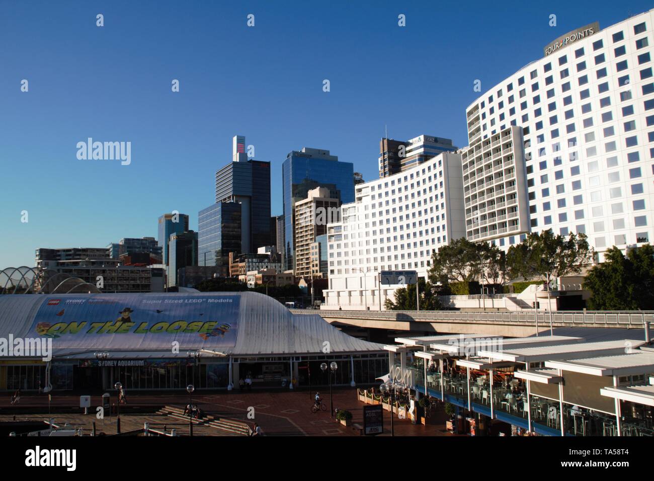 Sydney skyline with an amazing deep blue sky Stock Photo - Alamy
