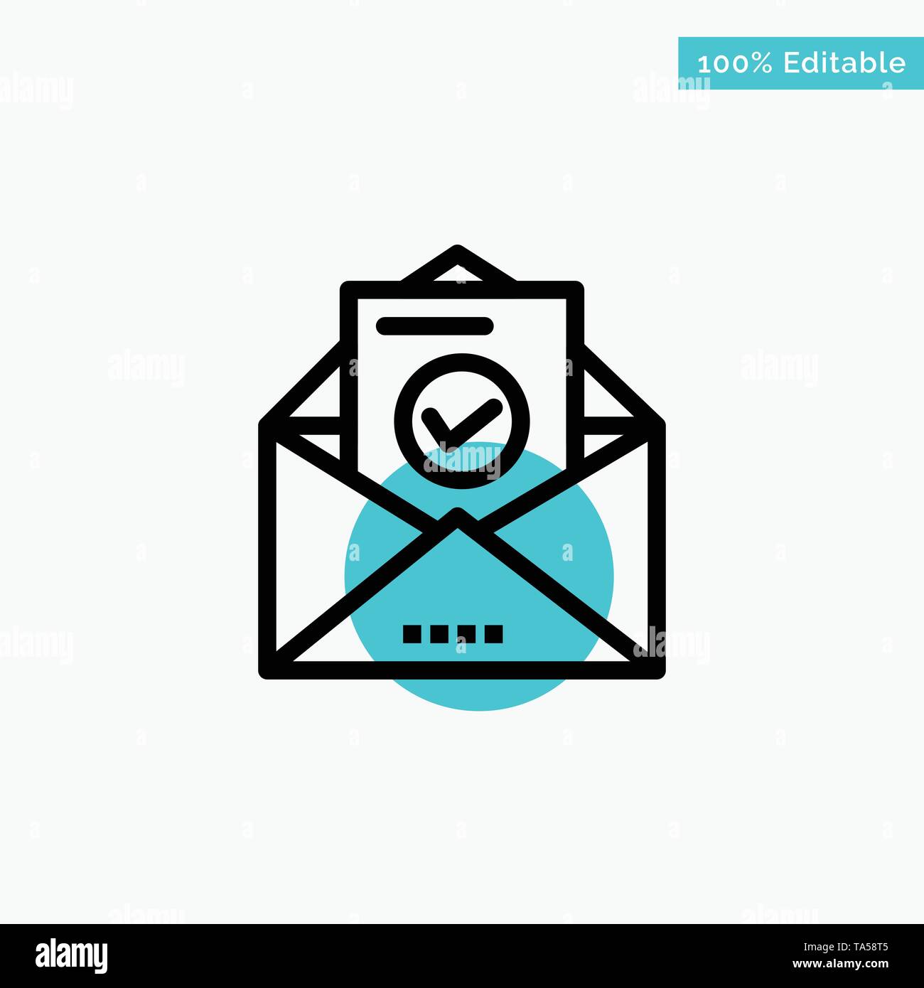 Business mail turquoise Stock Vector Images - Alamy