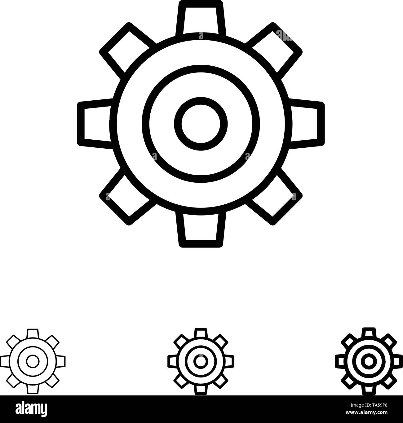 Basic, General, Job, Setting, Universal Bold and thin black line icon ...