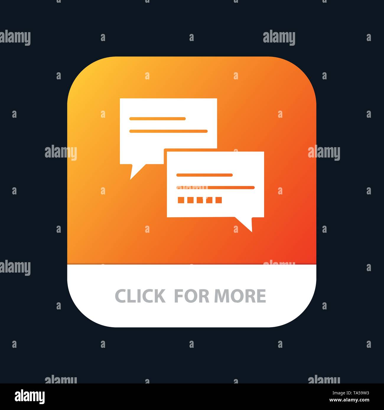 Chat, Comment, Message, Education Mobile App Icon Design Stock Vector ...