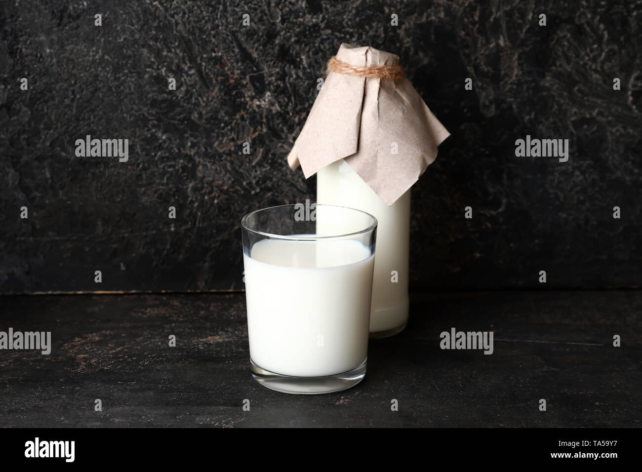 Bottle of milk on table hi-res stock photography and images - Alamy