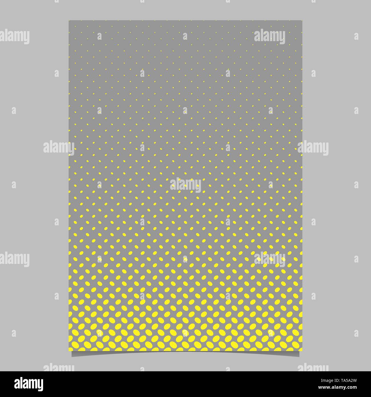 Retro halftone ellipse pattern flyer template - vector brochure background Stock Vector Image ...