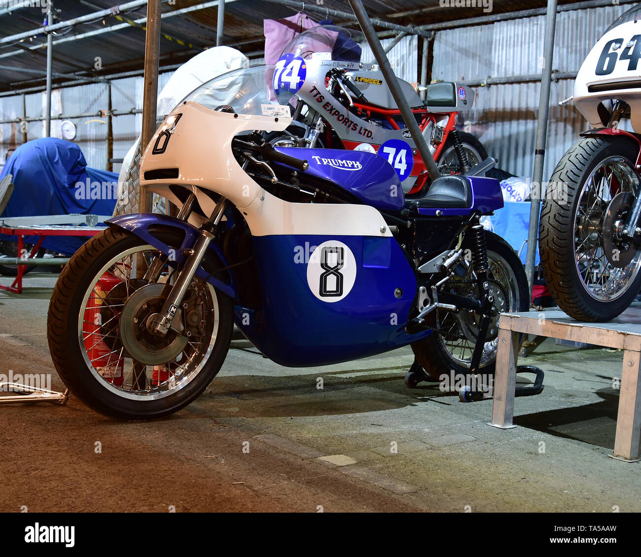 Triumph racing motorbike hi-res stock photography and images - Alamy