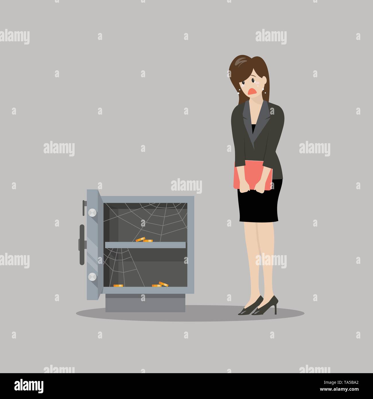 Trouble girl Stock Vector Images - Alamy