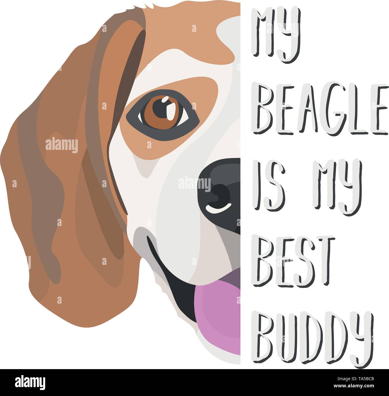 Beagle best friend Stock Vector Images - Alamy