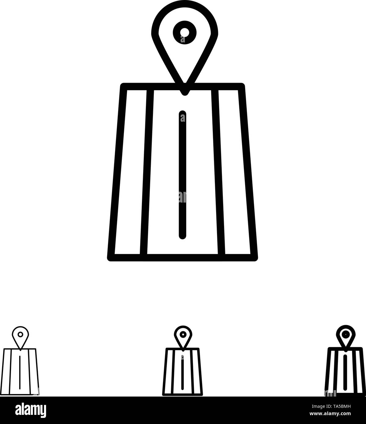 Thin road Stock Vector Images - Alamy