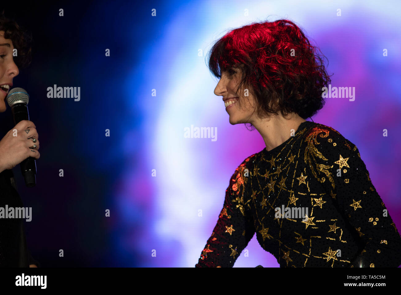 Naples, Italy. 28th Aug, 2017. Giorgia, famous italian singer, performs ...